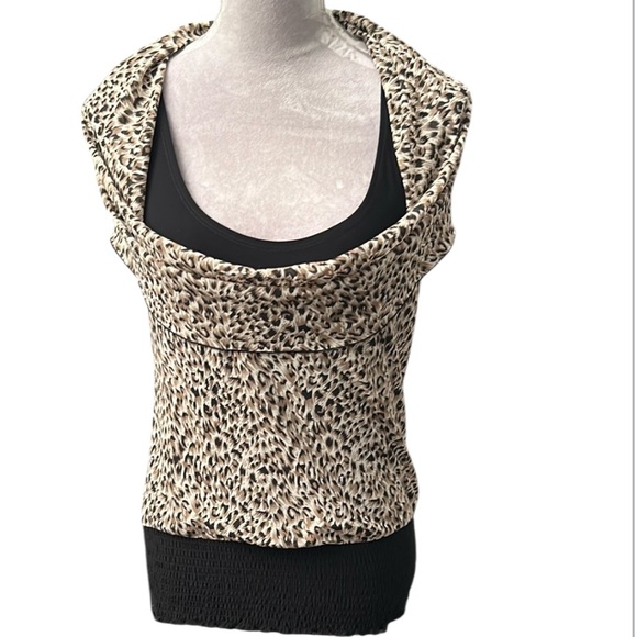 MSK | Tops | Msk Animal Print Cowl Neck Top | Poshmark